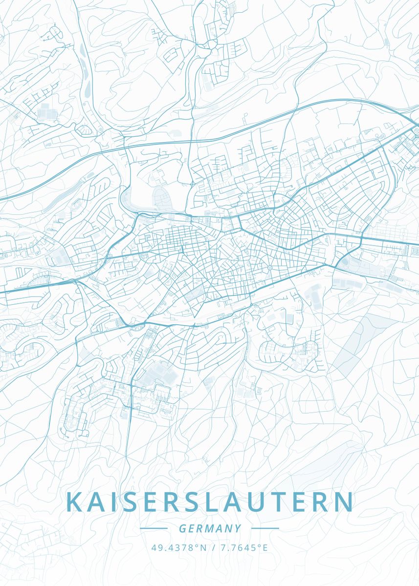'Kaiserslautern Germany' Poster, picture, metal print, paint by ...