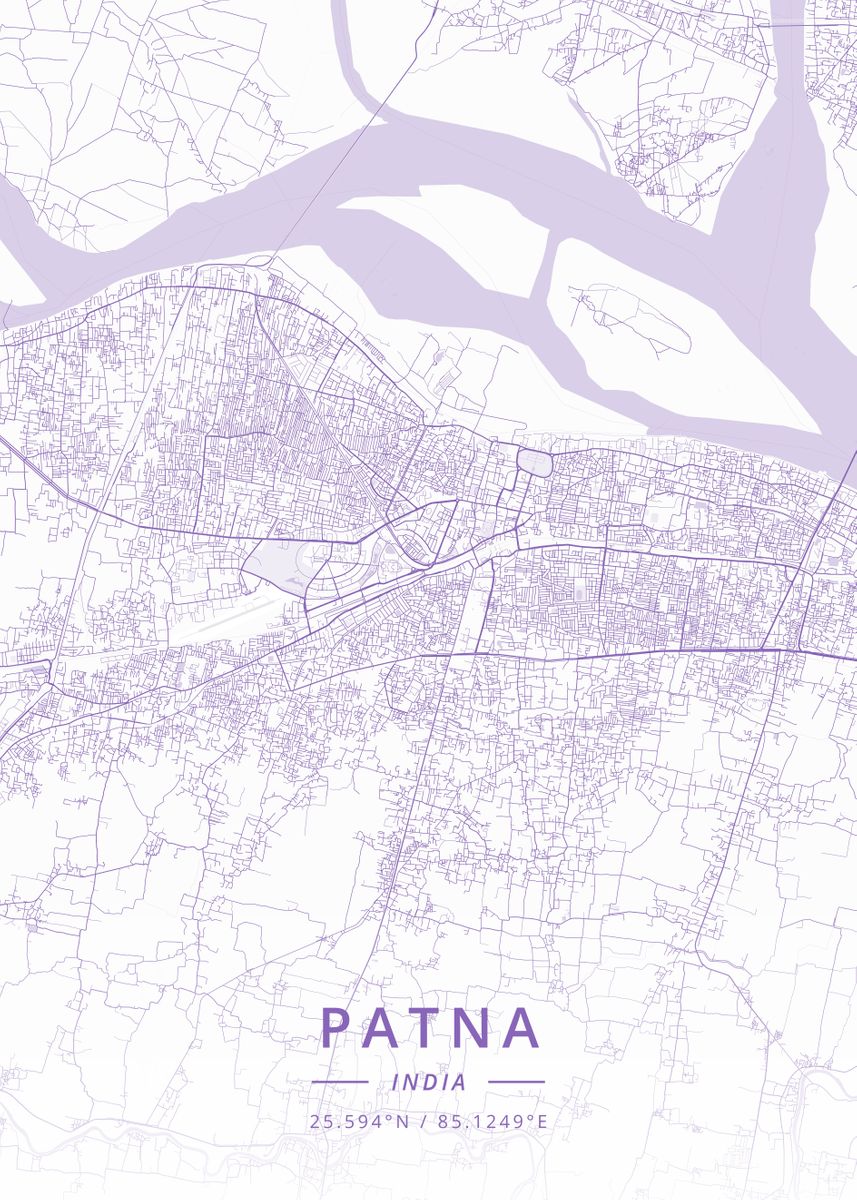 'Patna India' Poster by Designer Map Art | Displate