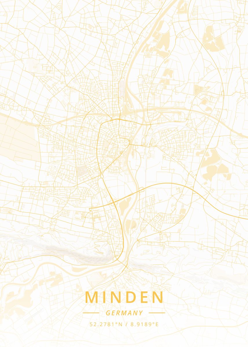'Minden Germany' Poster by Designer Map Art | Displate