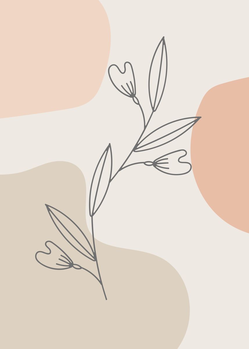 'single flower wall poster' Poster, picture, metal print, paint by ...