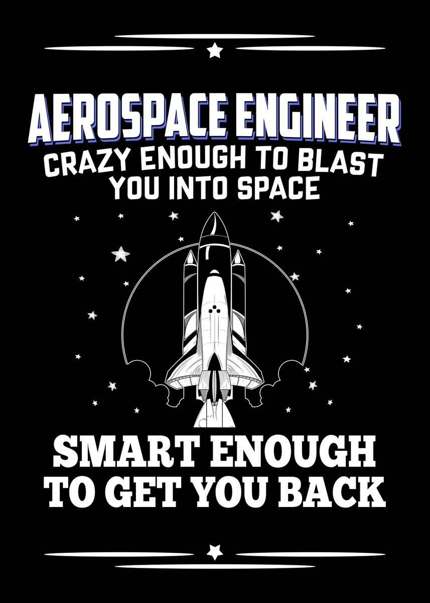 'Crazy Aerospace Engineer' Poster, picture, metal print, paint by ...