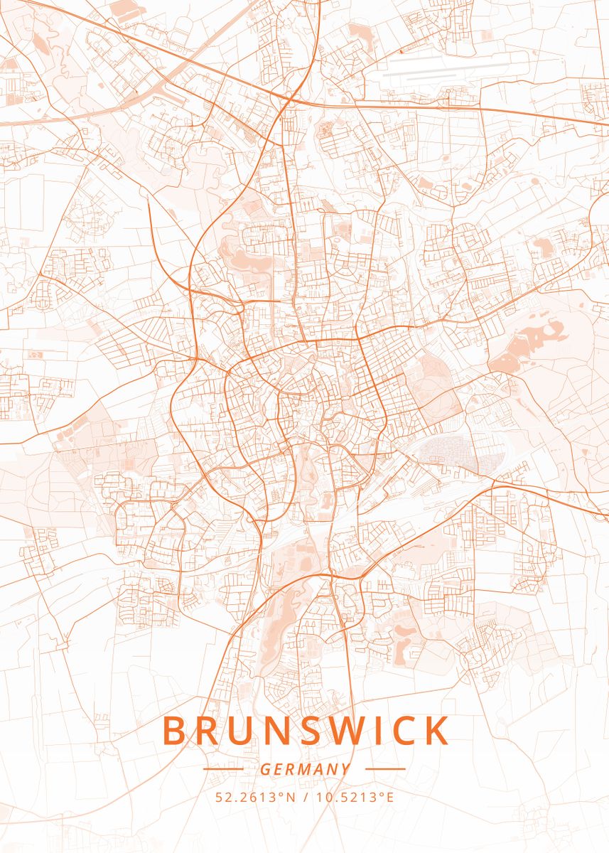 'Brunswick Germany' Poster by Designer Map Art | Displate