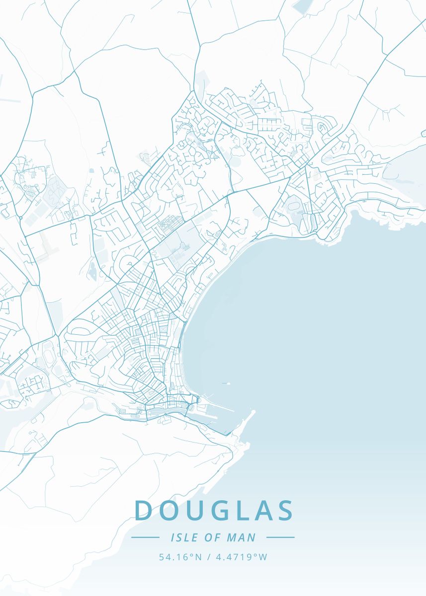 'Douglas Isle of Man' Poster by Designer Map Art | Displate