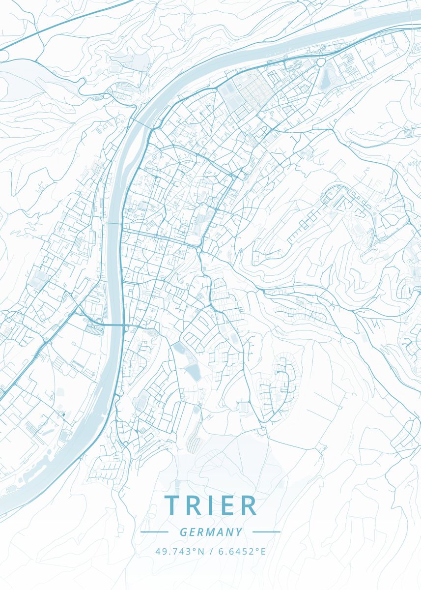 'Trier Germany' Poster by Designer Map Art | Displate