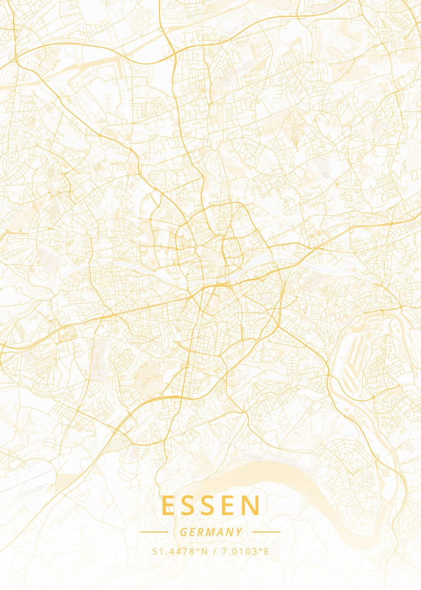 'Essen Germany' Poster by Designer Map Art | Displate
