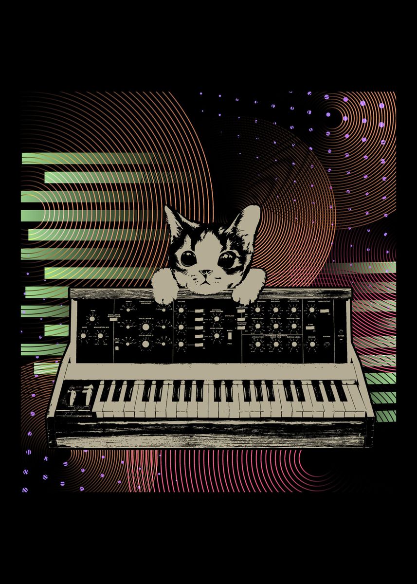 'Analog Modular Synthesizer' Poster, picture, metal print, paint by ...