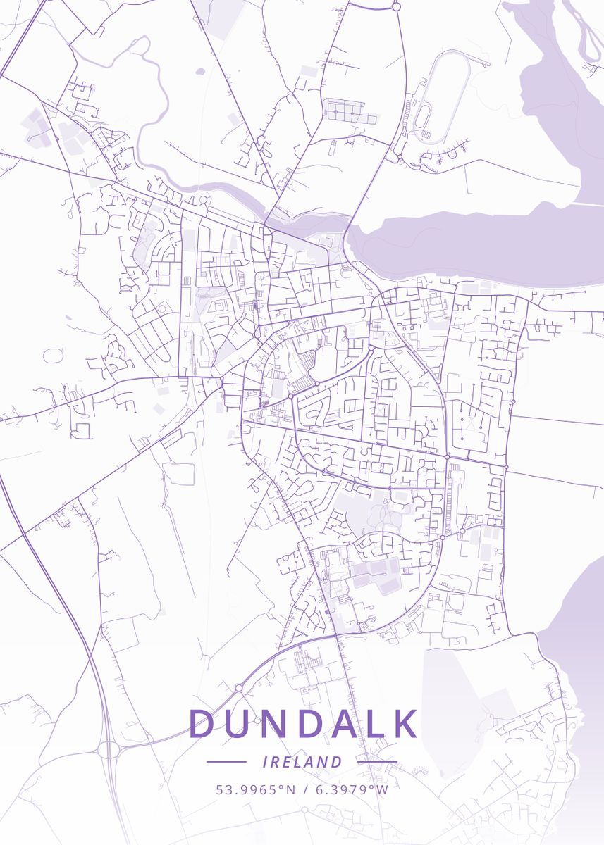 'Dundalk Ireland' Poster by Designer Map Art | Displate