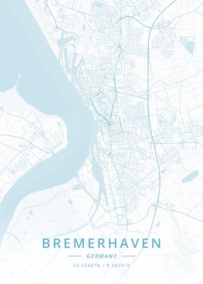 'Bremerhaven Germany' Poster by Designer Map Art | Displate