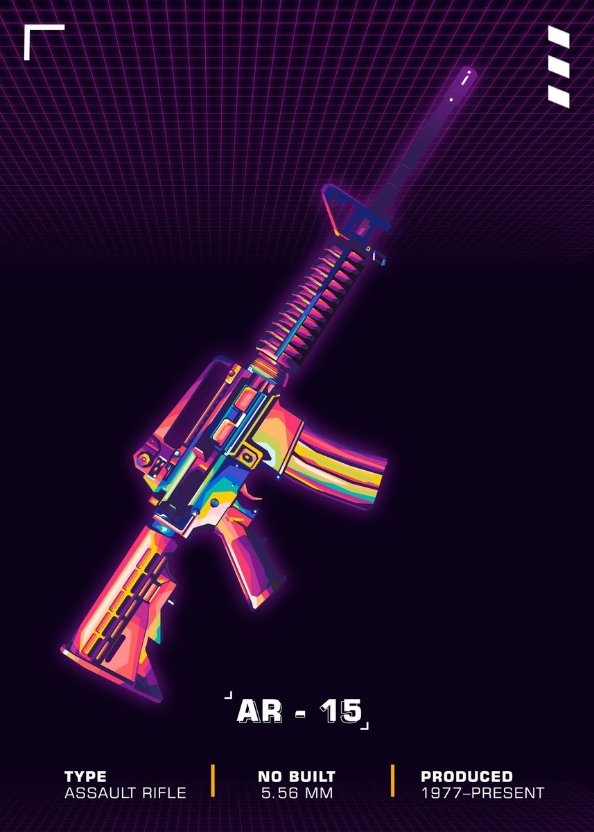 'AR 15' Poster, picture, metal print, paint by Aliigal Artwork | Displate