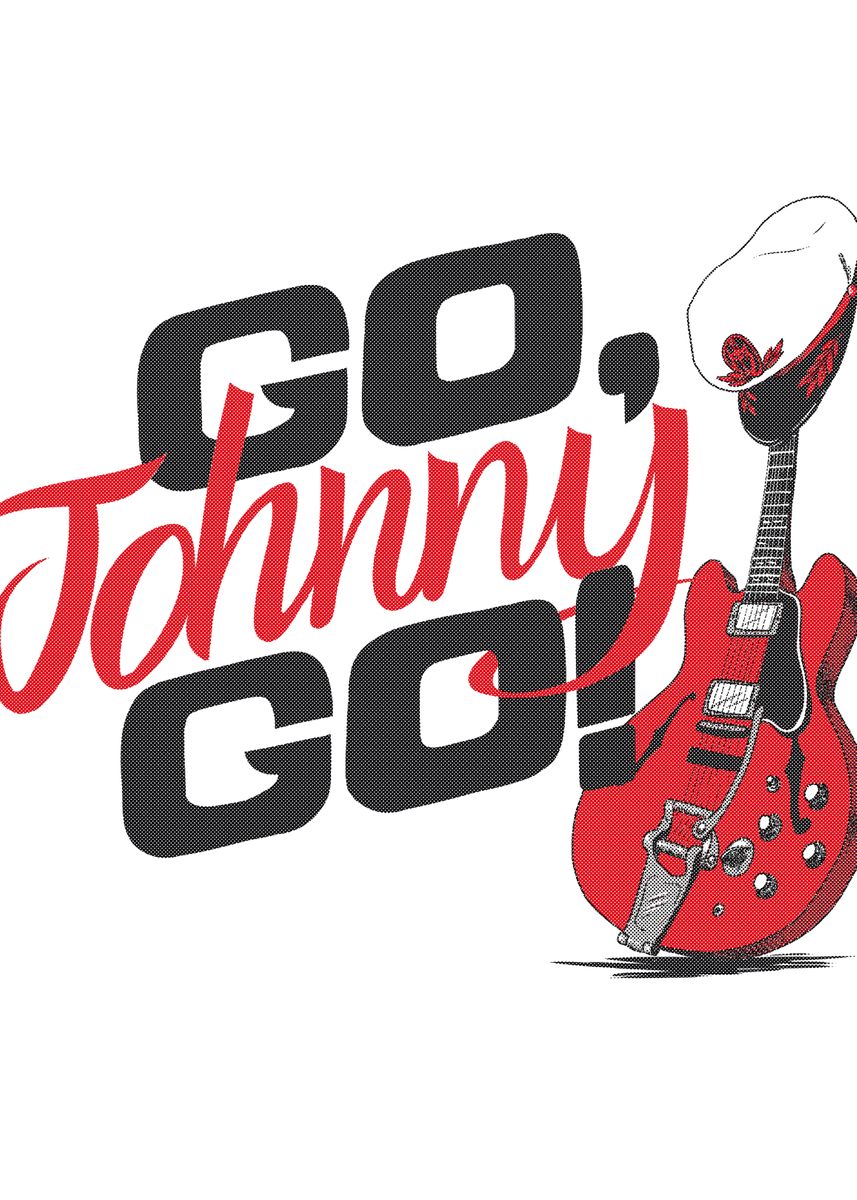 'go johnny go' Poster, picture, metal print, paint by Adi | Displate