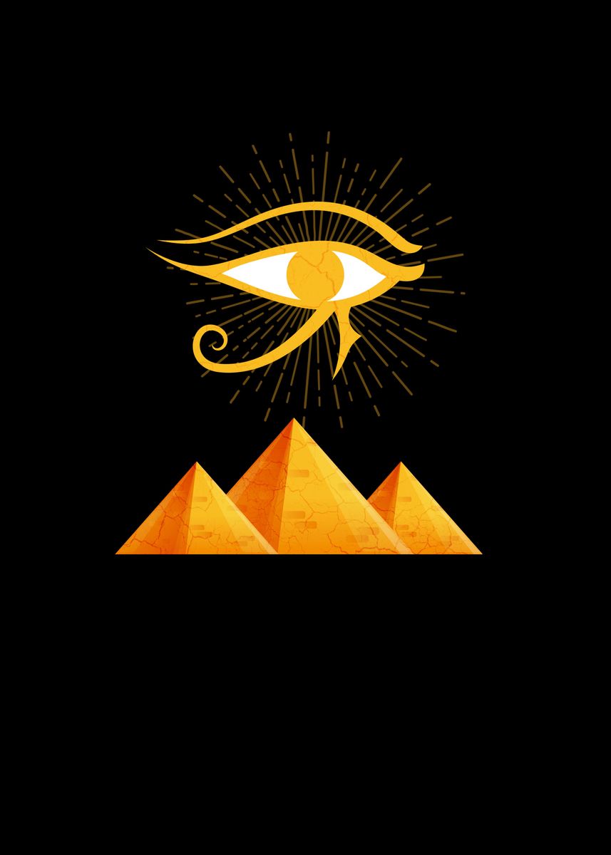 'Egypt Pyramids Eye Of RA' Poster, picture, metal print, paint by Foxxy ...