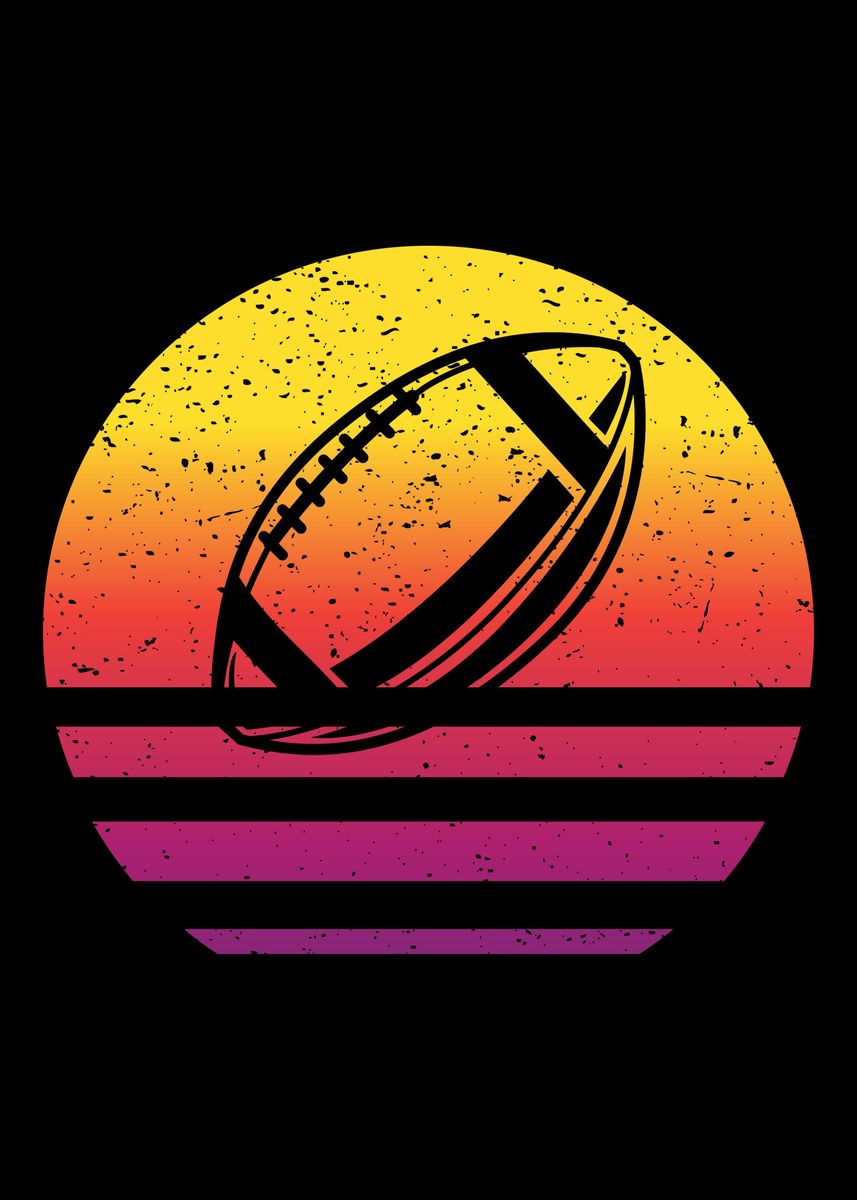 'Football Retro Vintage' Poster, picture, metal print, paint by ...