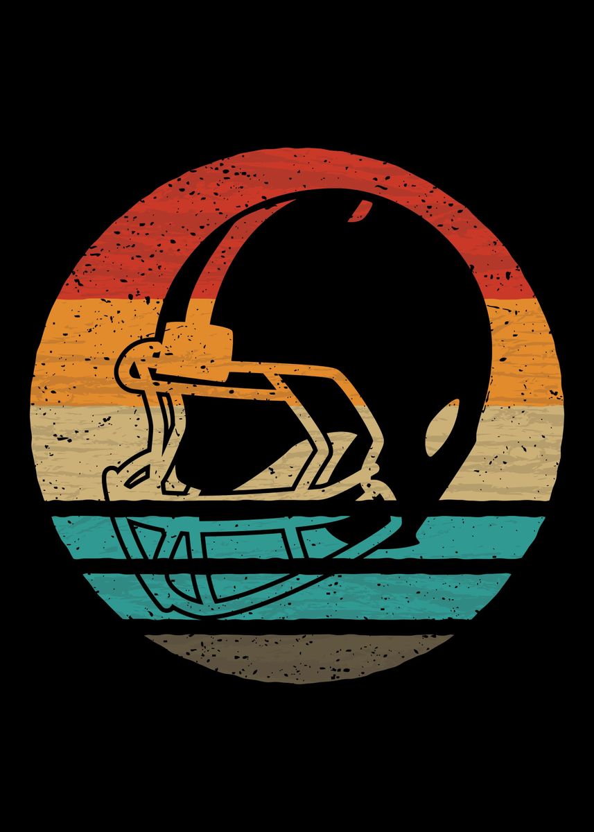 'Football Retro Vintage' Poster, picture, metal print, paint by ...