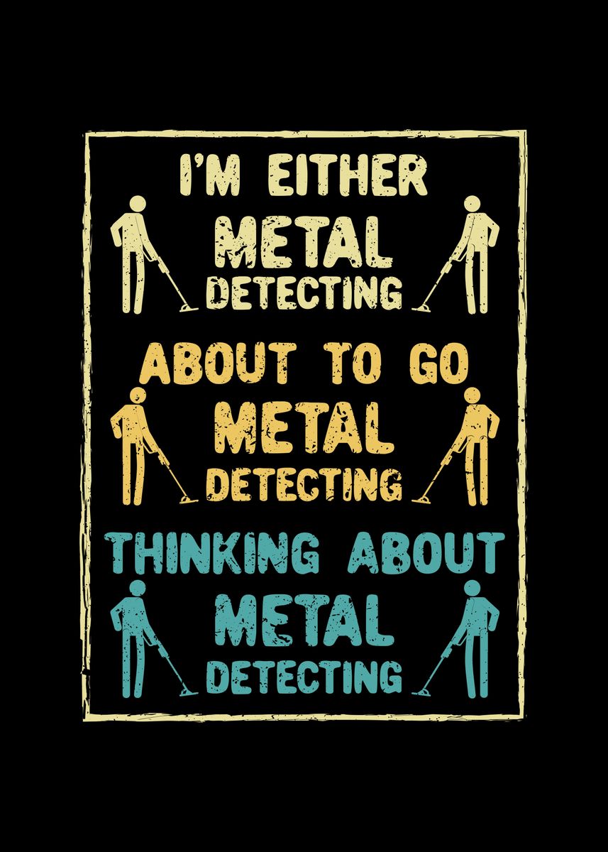 'Metal Detecting ' Poster, picture, metal print, paint by Shiva121 ...
