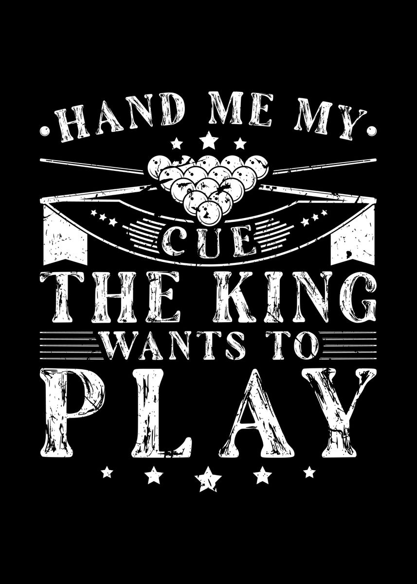 'Pool Cue King Billiards' Poster, picture, metal print, paint by ...
