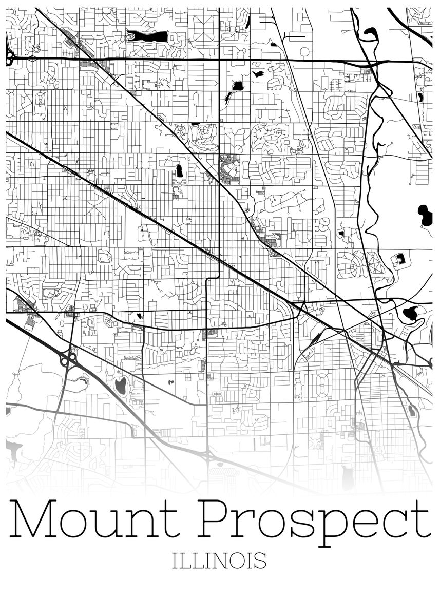 'Mount Prospect Illinois' Poster, picture, metal print, paint by ...