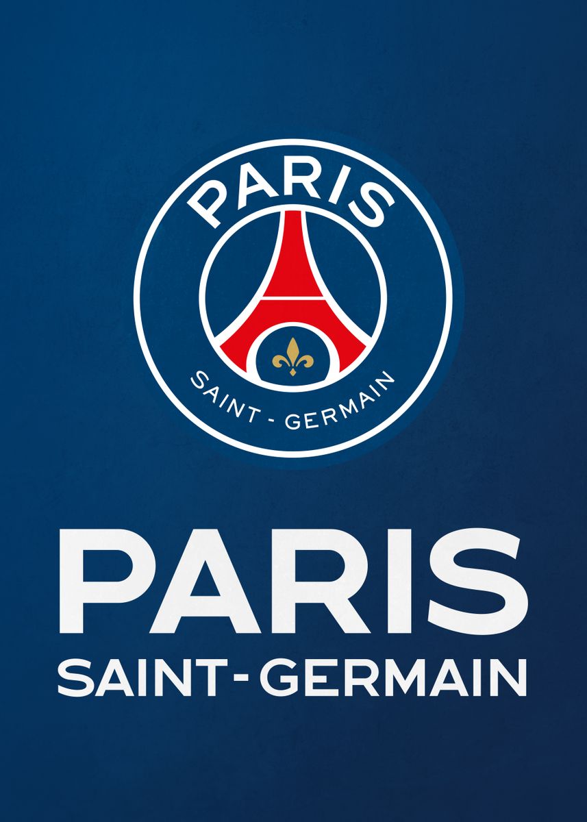 'Crest PSG blue' Poster, picture, metal print, paint by Paris Saint ...