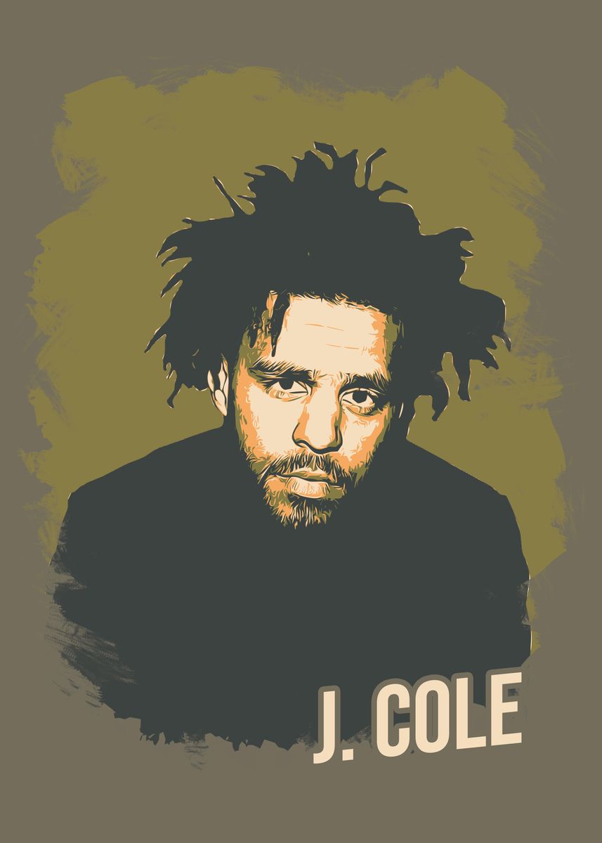 'J COLE ART' Poster, picture, metal print, paint by Rizky Irawan | Displate