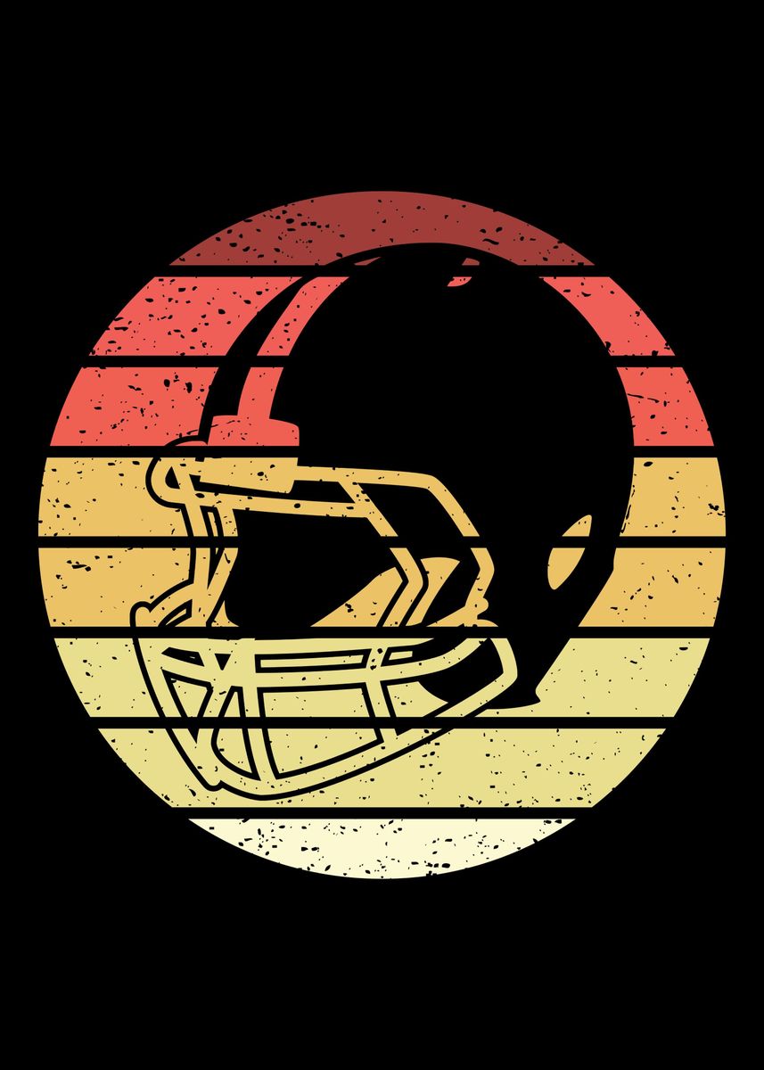 'Football Retro Vintage' Poster, picture, metal print, paint by ...