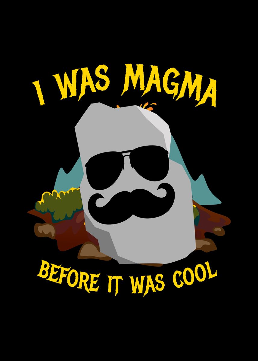 'I Was Magma Volcano' Poster, picture, metal print, paint by Mooon ...