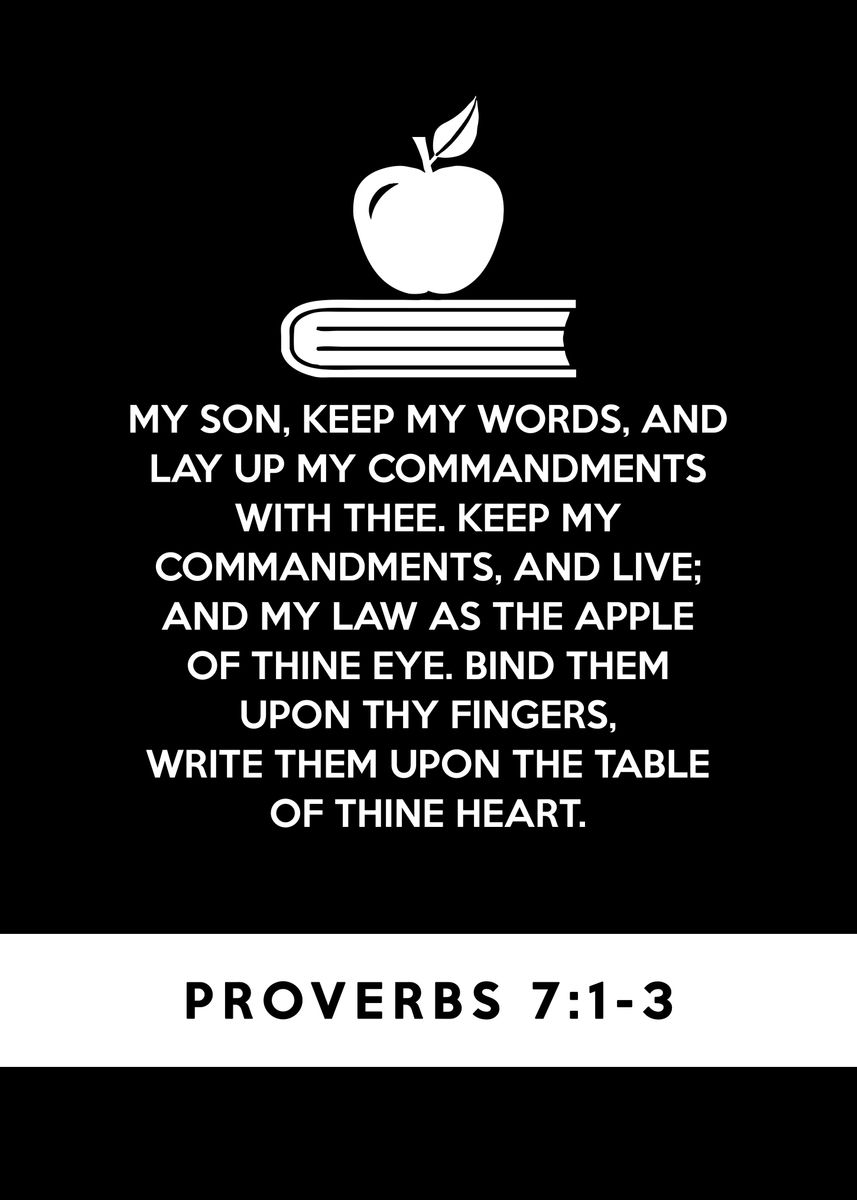 'Proverbs 7 1 3' Poster by ABConcepts | Displate
