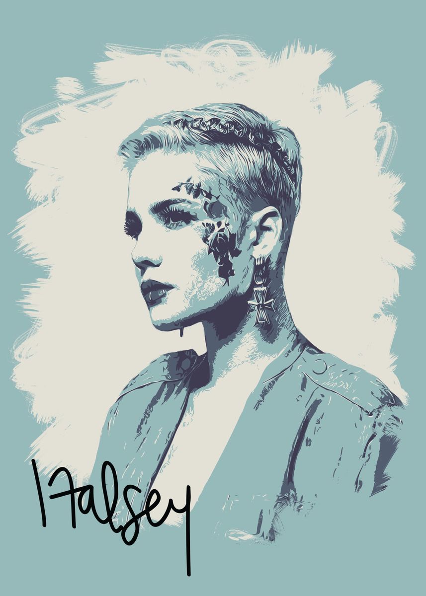 'HALSEY ILLUSTRATION ART' Poster, picture, metal print, paint by Rizky ...