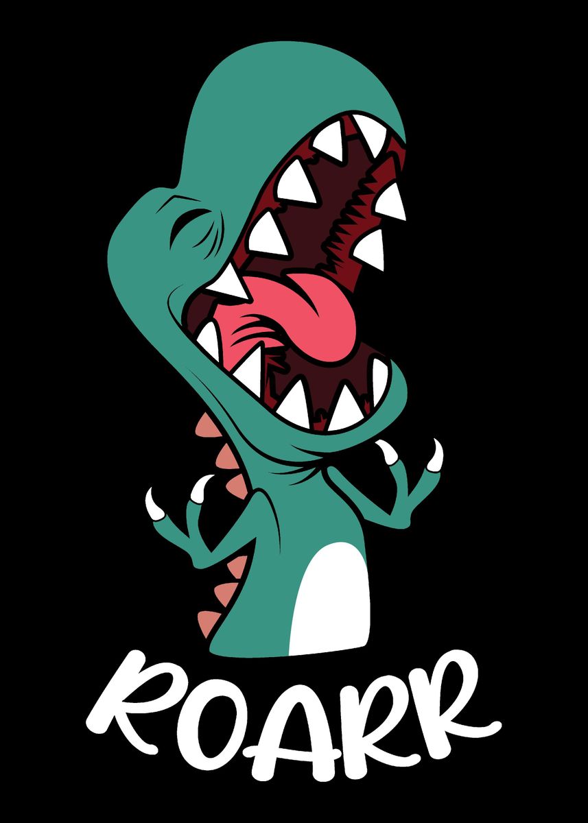 'Roarr Cute Scientist or Zo' Poster, picture, metal print, paint by ...