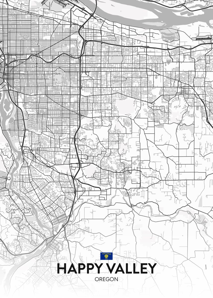 'Happy Valley OR' Poster by IMR Designs | Displate