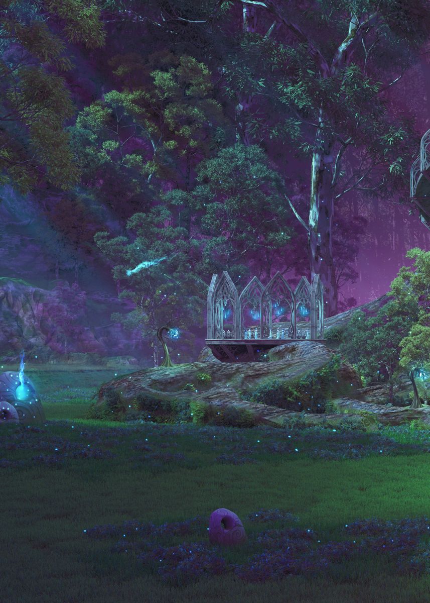 'Aldrassil Left' Poster, picture, metal print, paint by dreamwalker ...