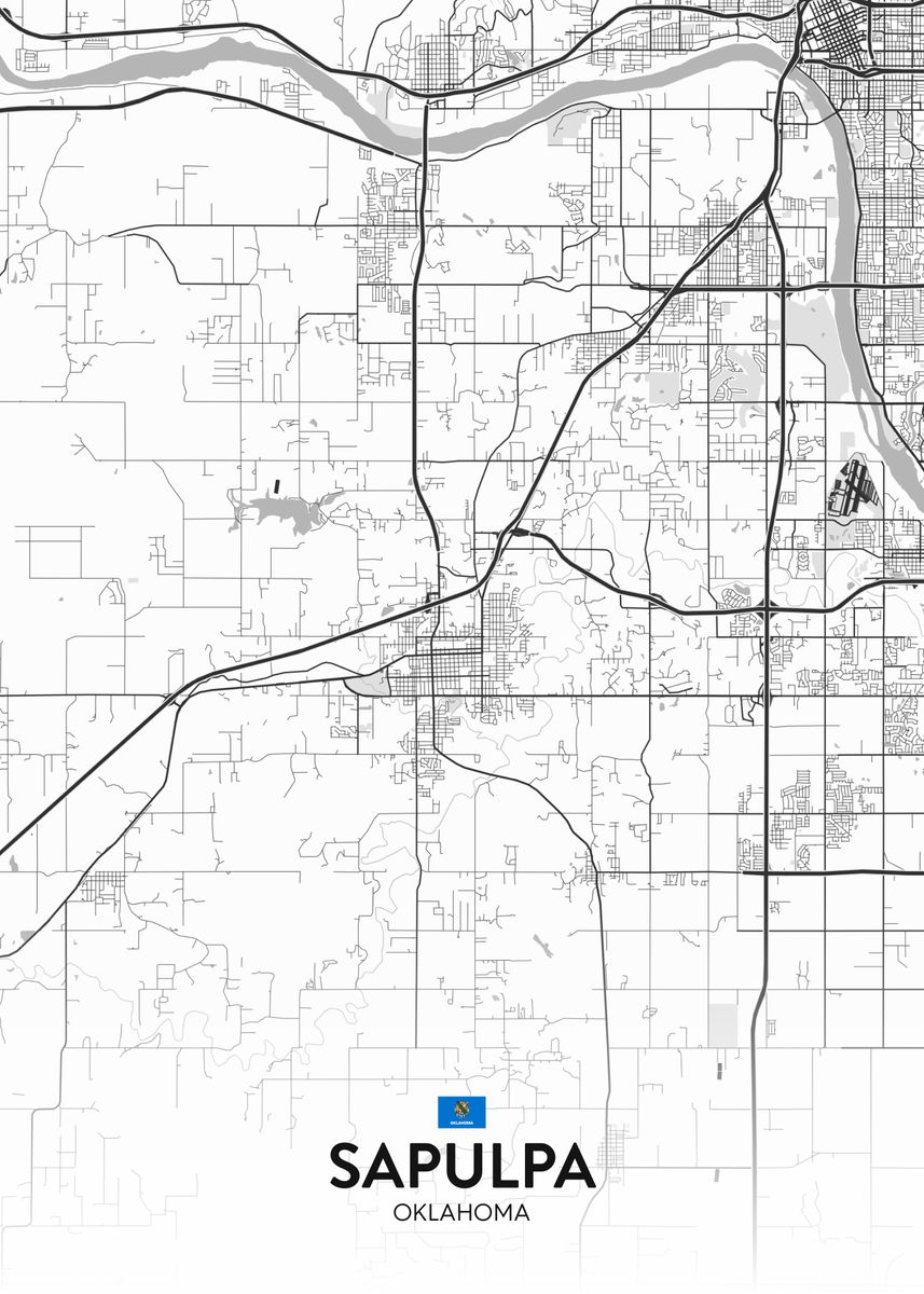 'Sapulpa OK' Poster, picture, metal print, paint by IMR Designs | Displate