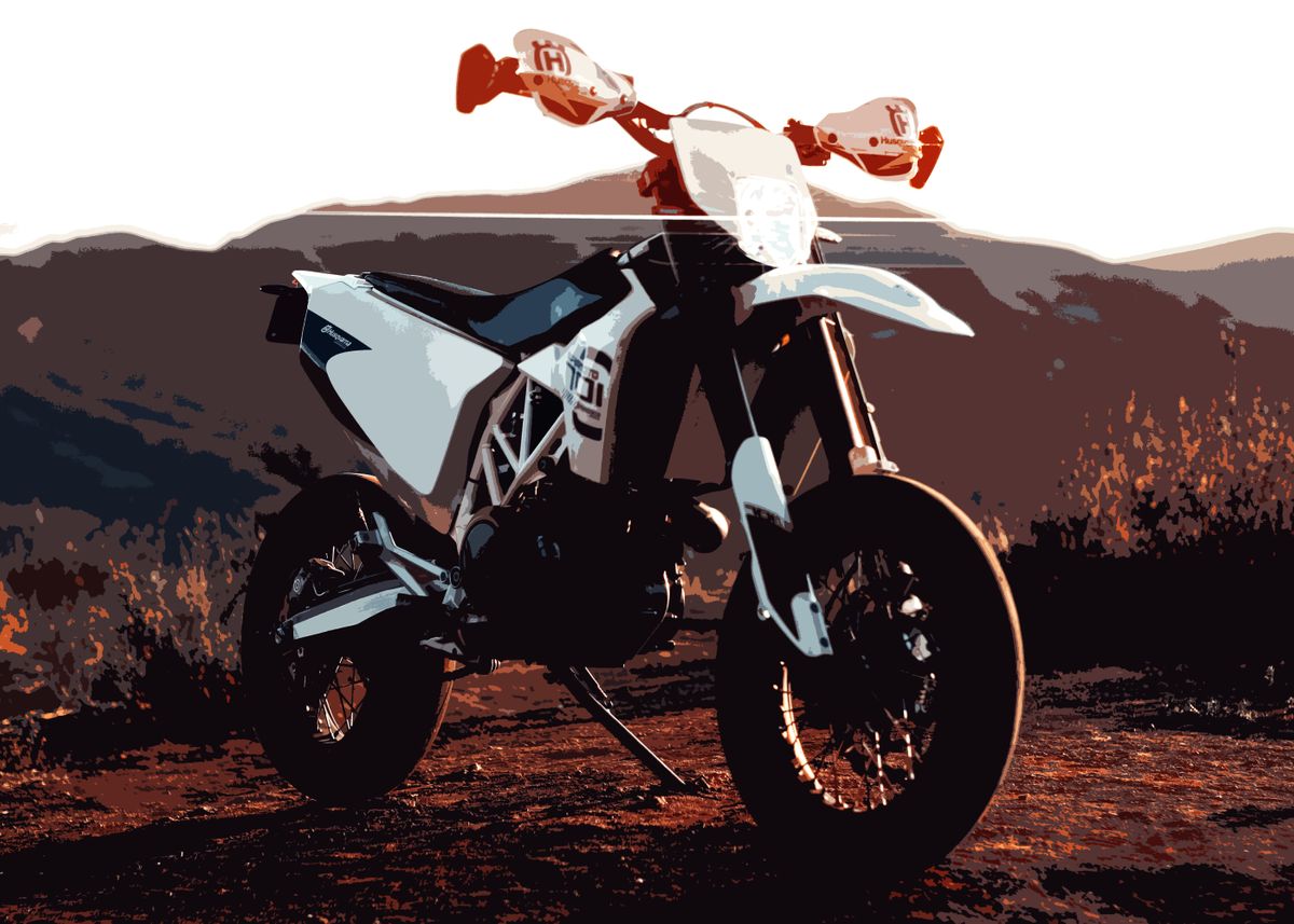 'Husqvarna 701 Supermoto' Poster by Motivation ManiaC | Displate