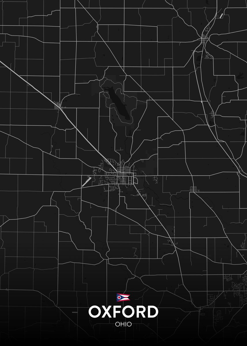 'Oxford OH' Poster, picture, metal print, paint by IMR Designs | Displate