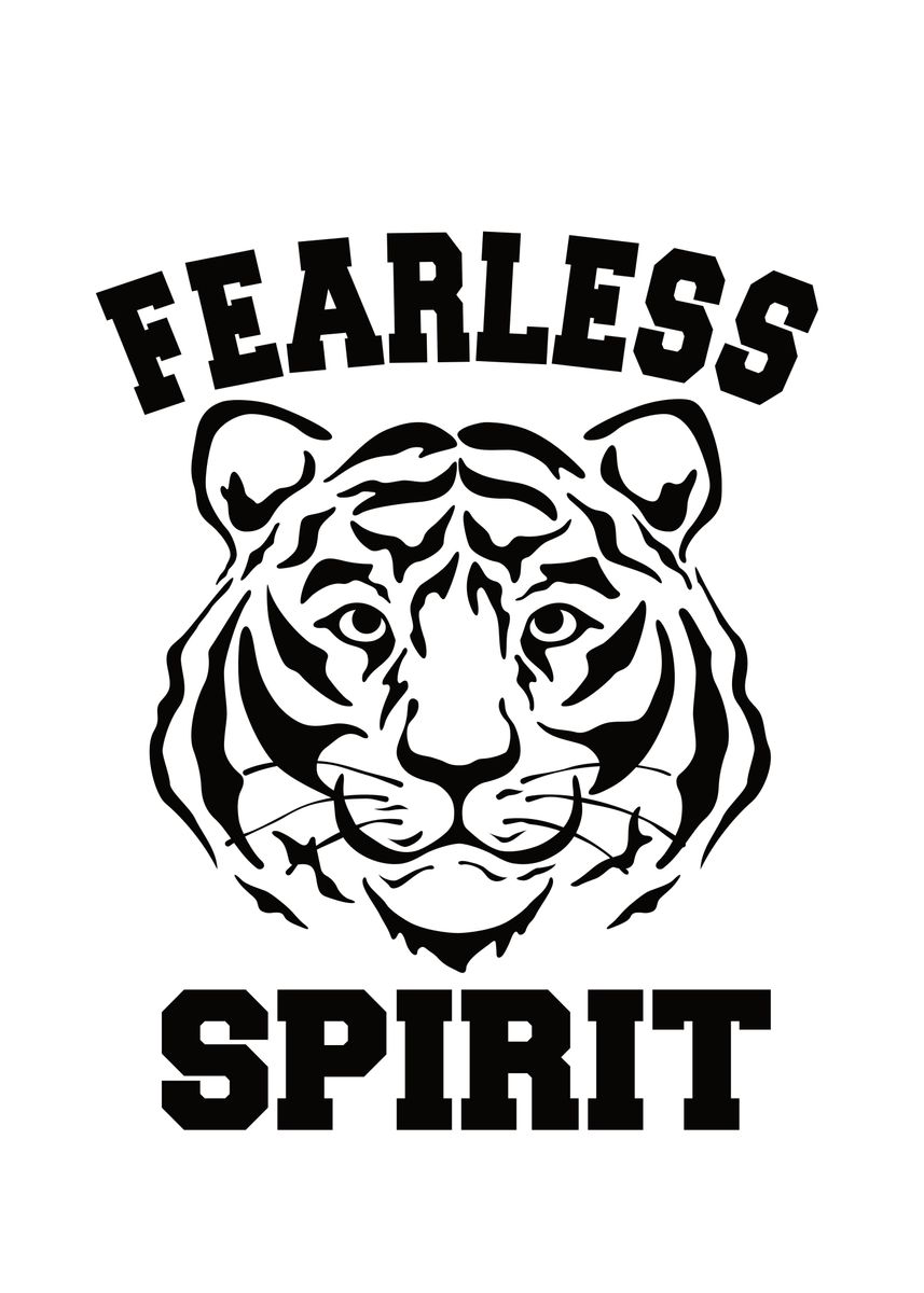 'Fearless Spirit Tiger' Poster, picture, metal print, paint by ZS C O M ...