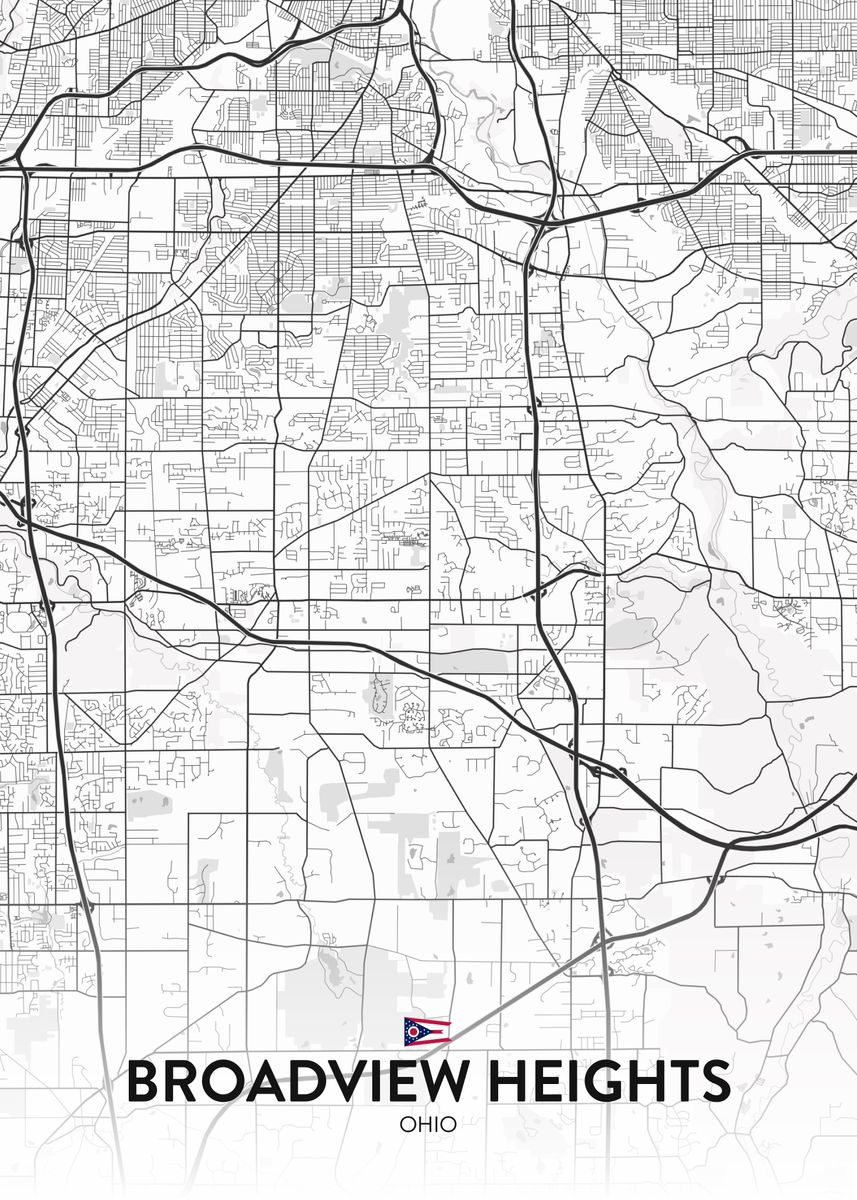 'Broadview Heights OH' Poster, picture, metal print, paint by IMR ...