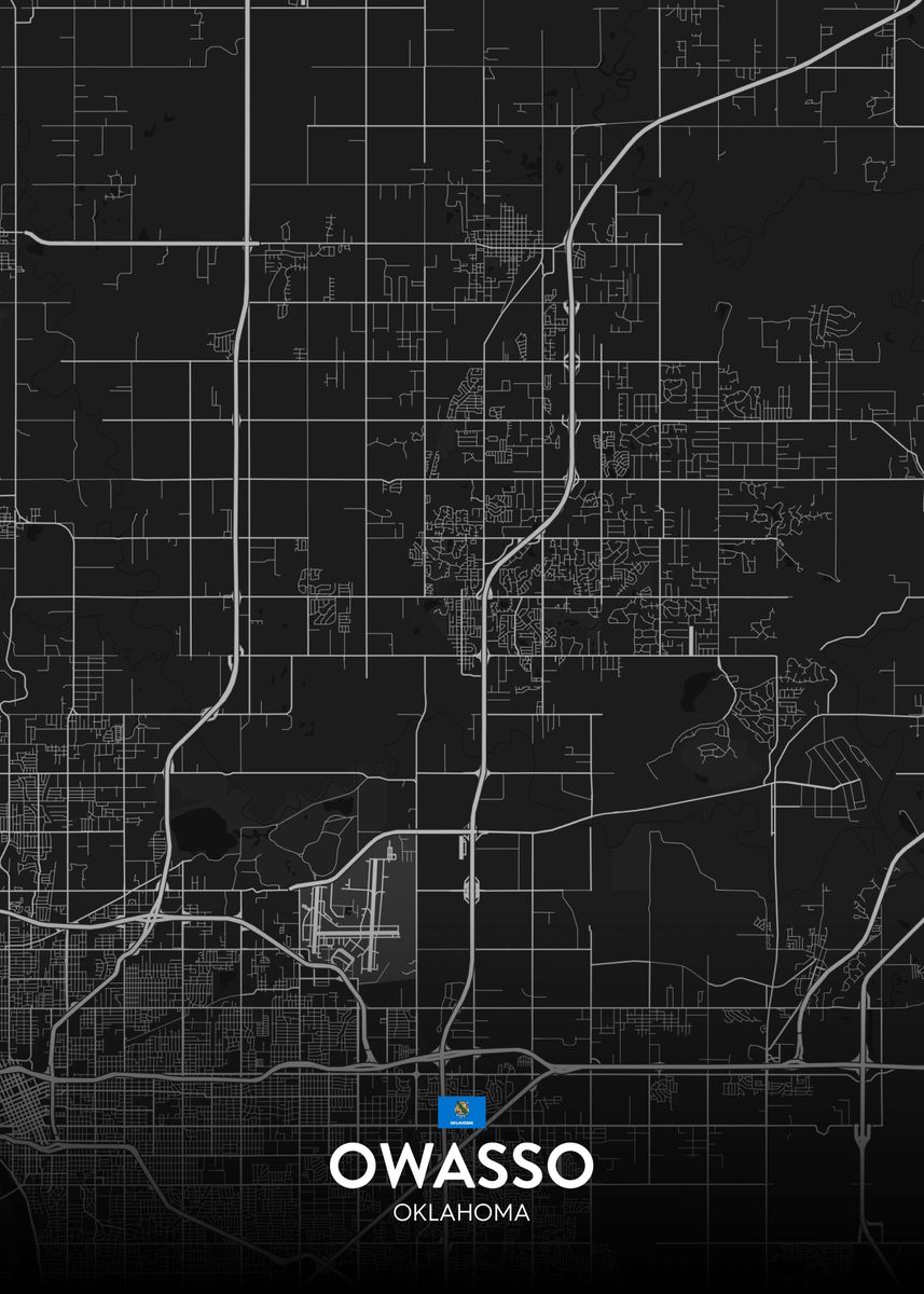 'Owasso OK' Poster, picture, metal print, paint by IMR Designs | Displate