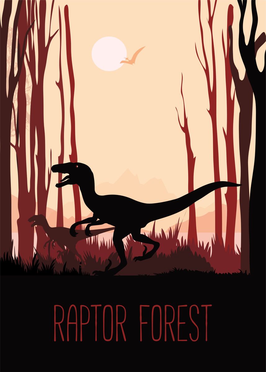 'Raptor' Poster, picture, metal print, paint by Jack | Displate
