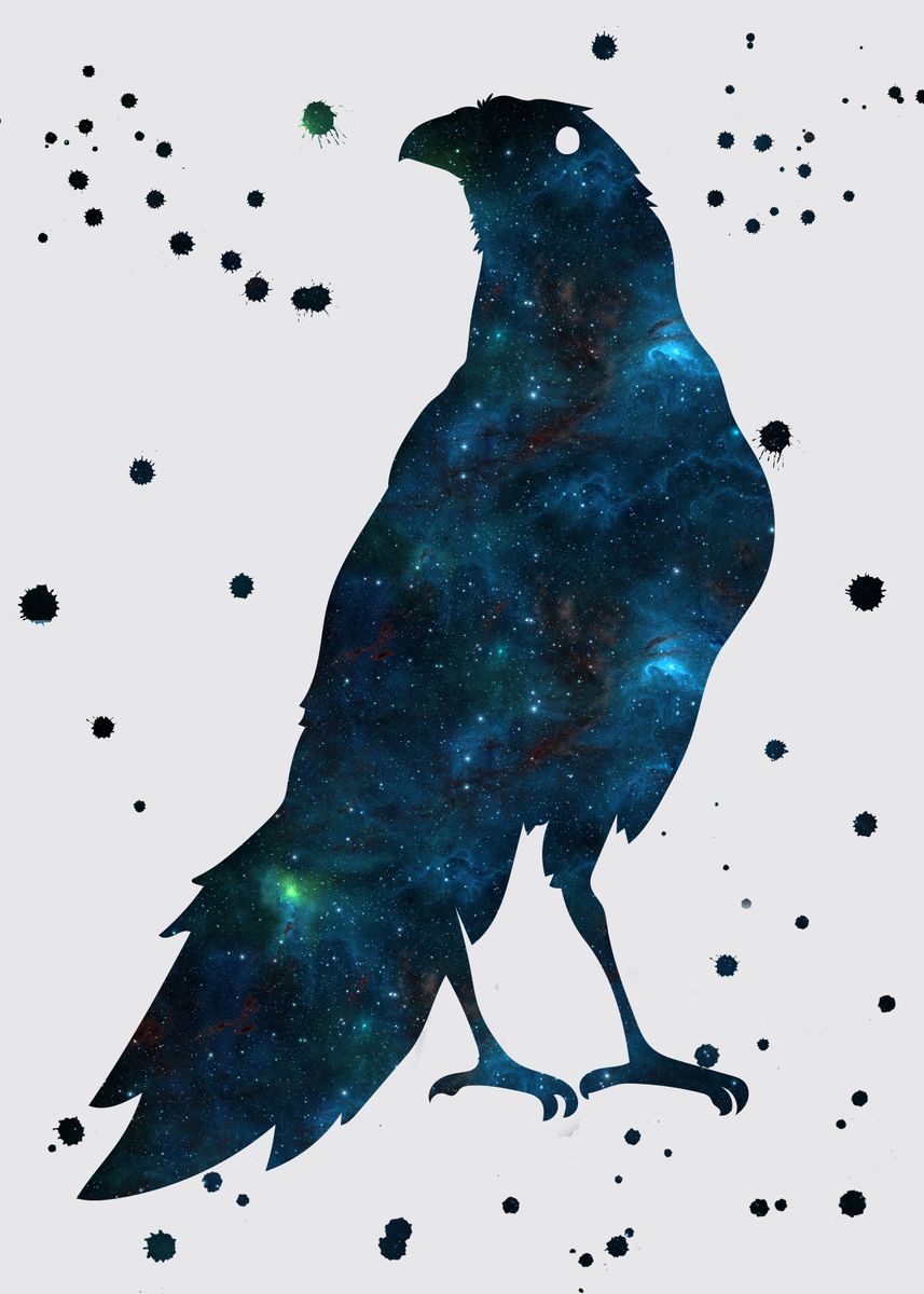 'Raven nebula' Poster, picture, metal print, paint by Alexandra A | Displate