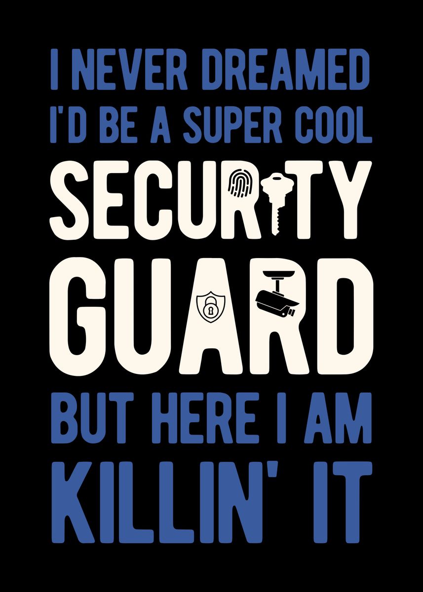 'Funny Security Guard' Poster by Visualz | Displate
