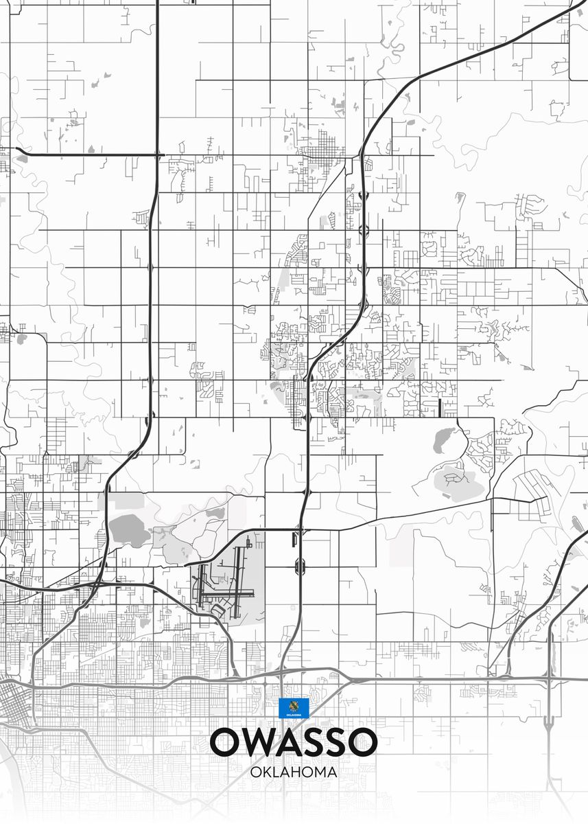 'Owasso OK' Poster, picture, metal print, paint by IMR Designs | Displate