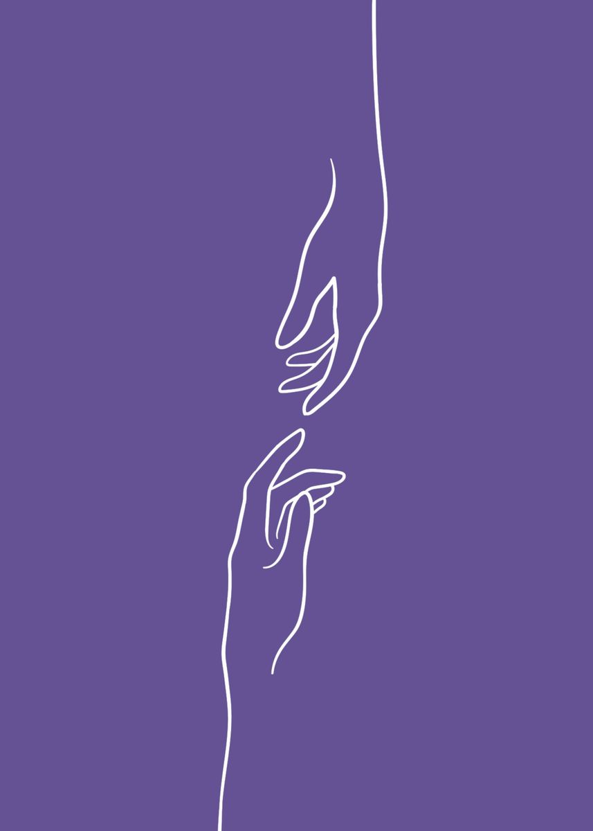 'Purple Hands' Poster, picture, metal print, paint by Haus and Hues ...