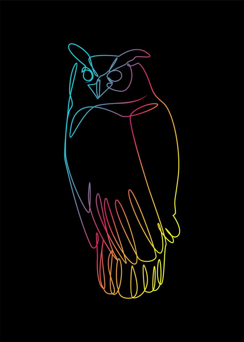 'Animal line art collection' Poster, picture, metal print, paint by ...