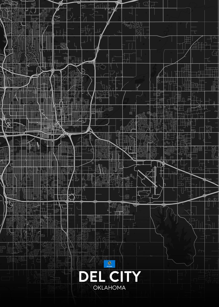 'Del City OK' Poster, picture, metal print, paint by IMR Designs | Displate