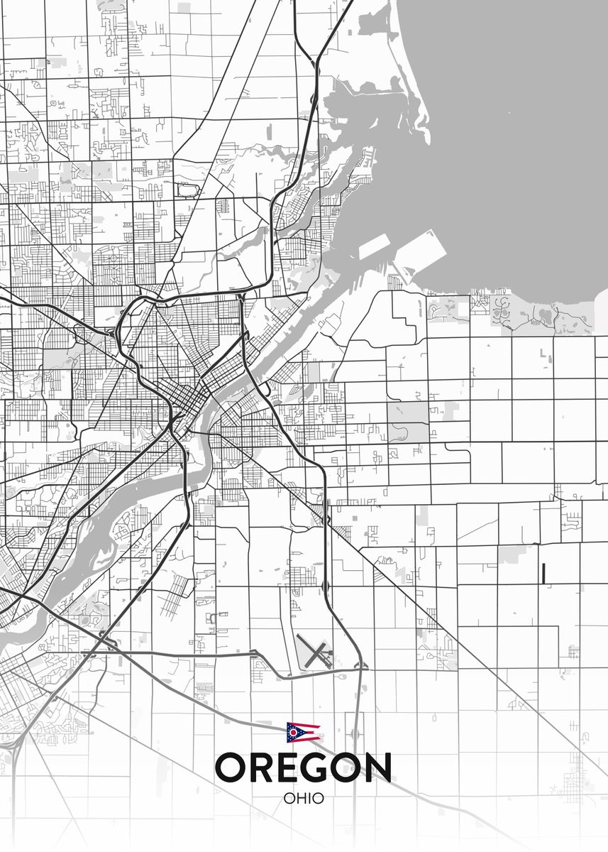 'Oregon OH' Poster, picture, metal print, paint by IMR Designs | Displate