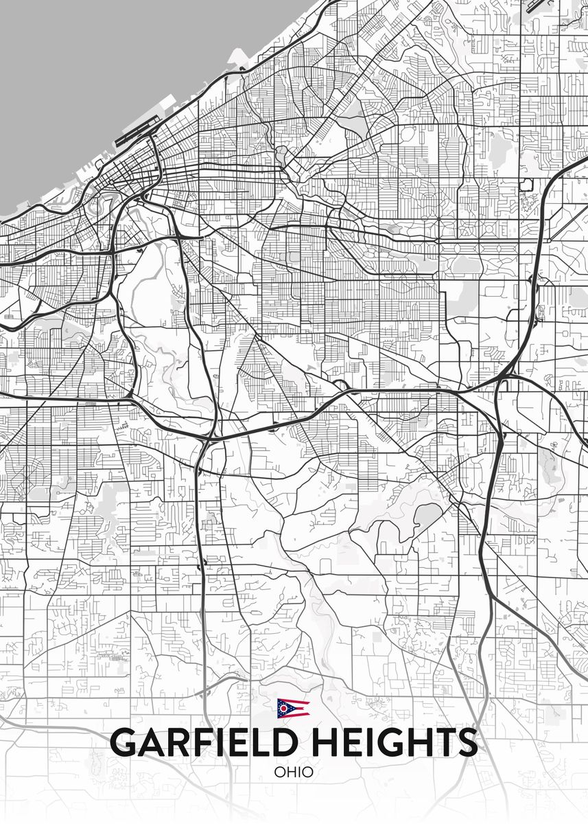 'Garfield Heights OH' Poster, picture, metal print, paint by IMR ...