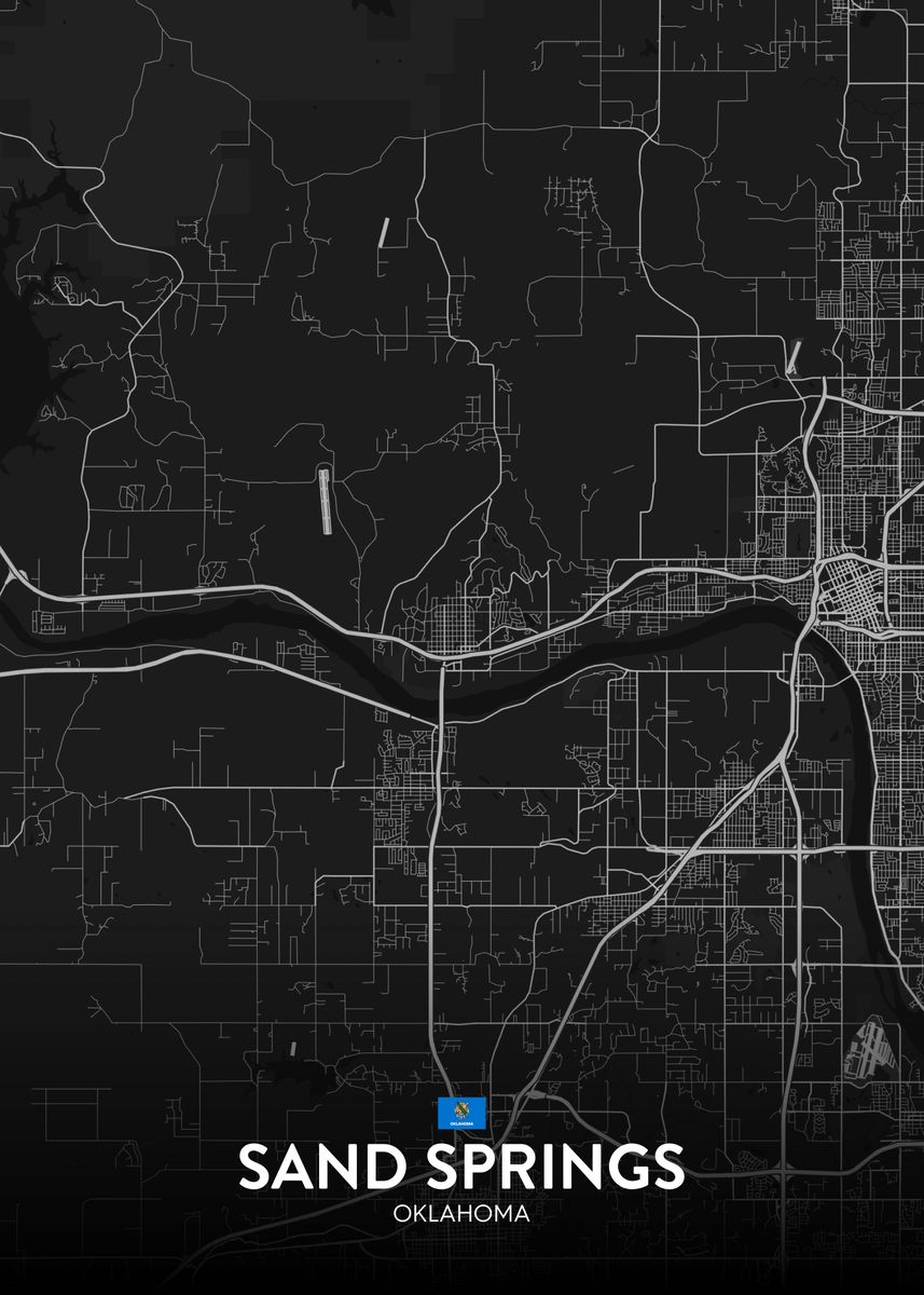 'Sand Springs OK' Poster, picture, metal print, paint by IMR Designs ...