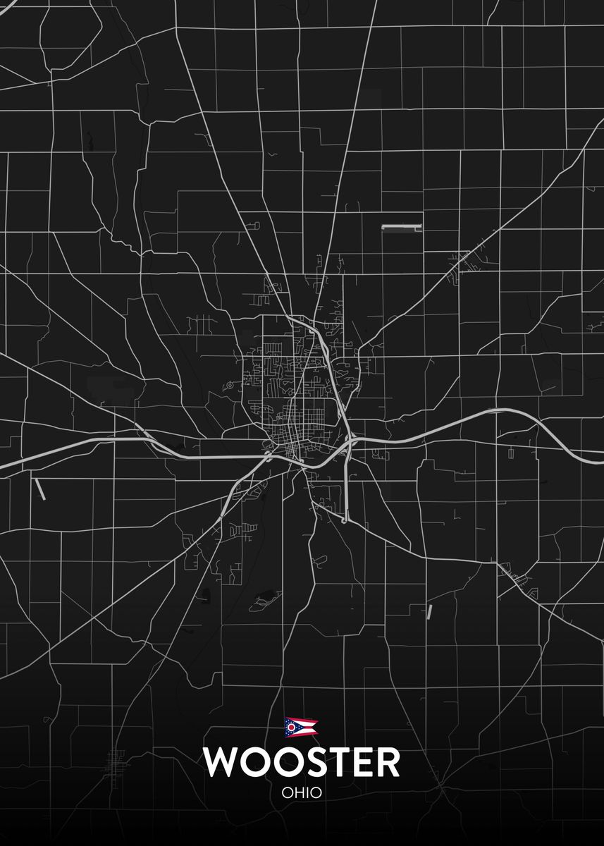 'Wooster OH' Poster, picture, metal print, paint by IMR Designs | Displate