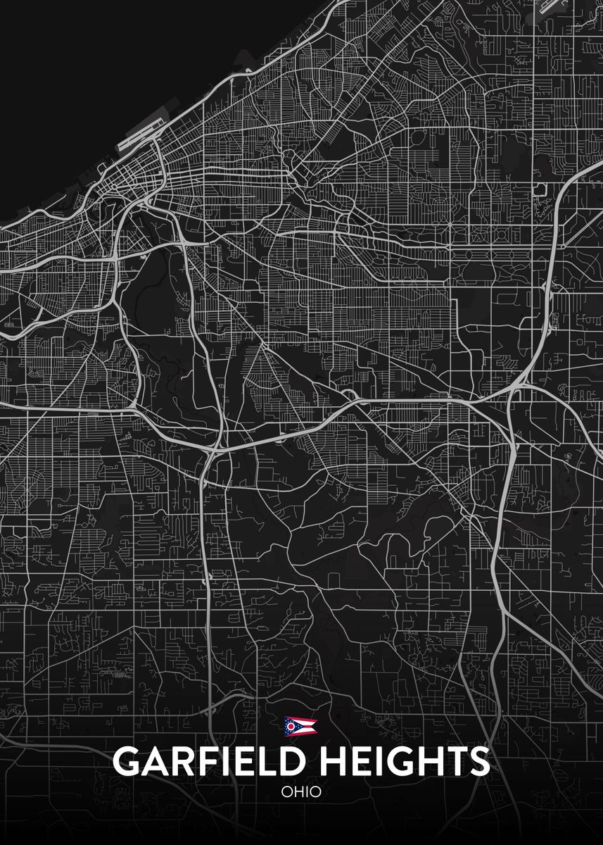 'Garfield Heights OH' Poster, picture, metal print, paint by IMR ...