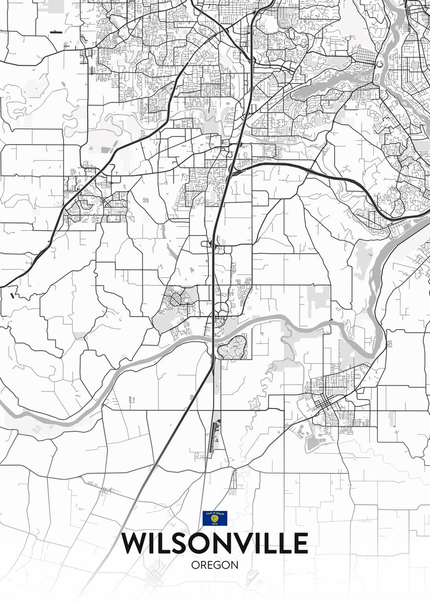 'Wilsonville OR' Poster, picture, metal print, paint by IMR Designs ...