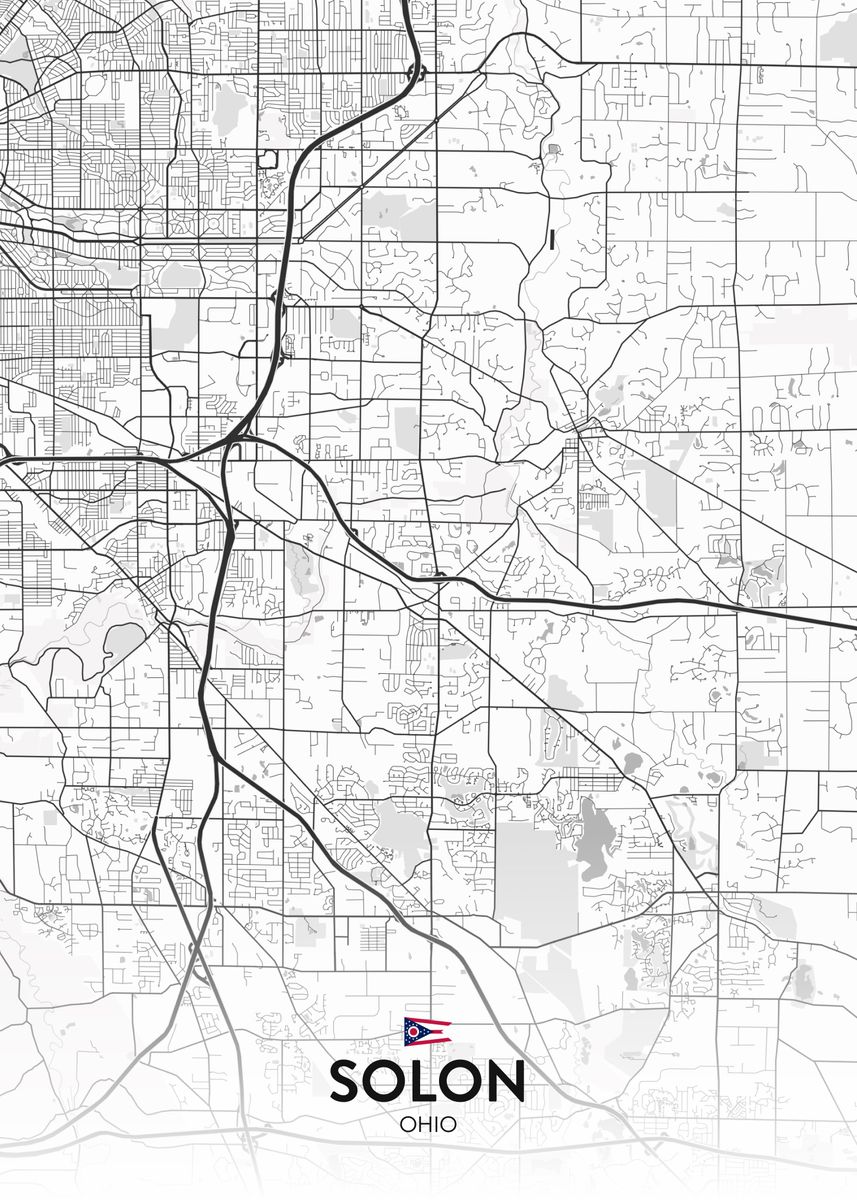 'Solon OH' Poster by IMR Designs | Displate