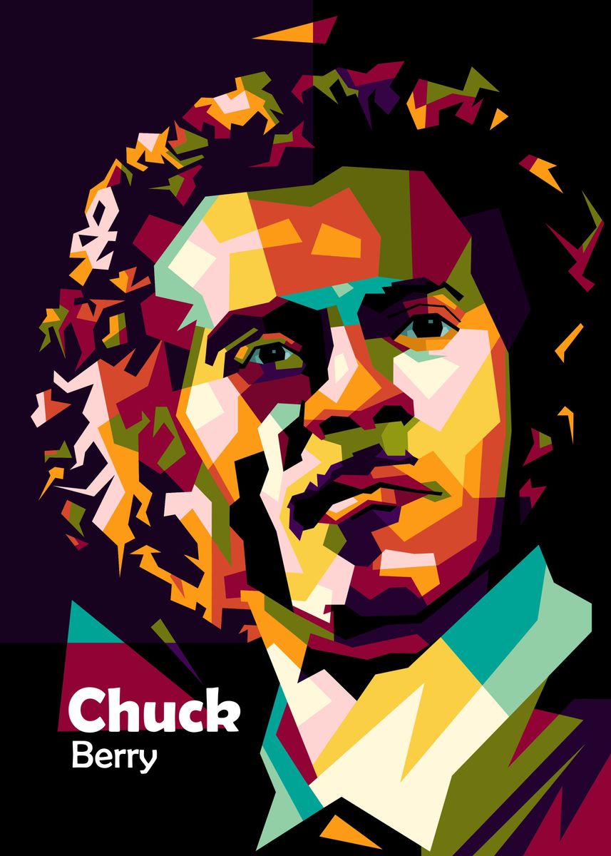 'Best popart Chuck Berry' Poster, picture, metal print, paint by ...